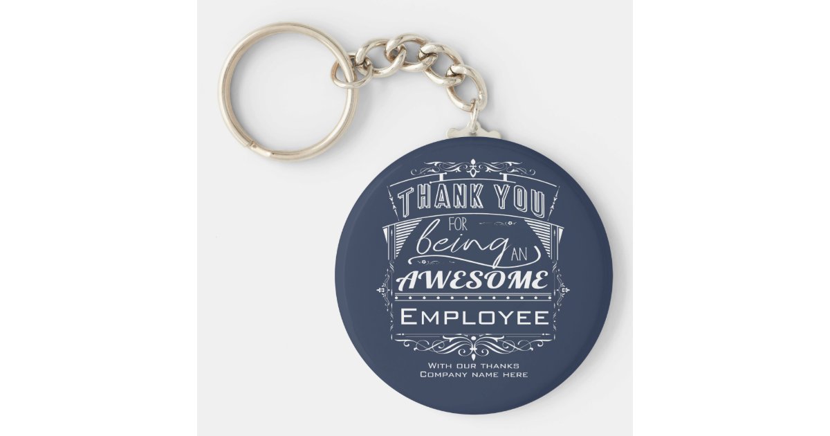 Custom Employee Appreciation Thank You Keychain | Zazzle