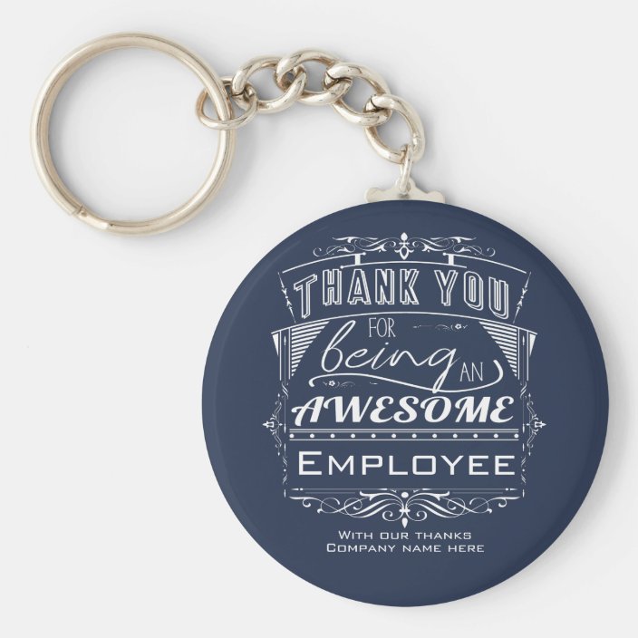 Custom Employee Appreciation Thank You Keychain | Zazzle.com