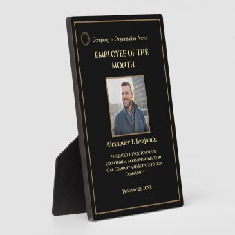 Custom Employee Awards Plaque Photo Personalize | Zazzle