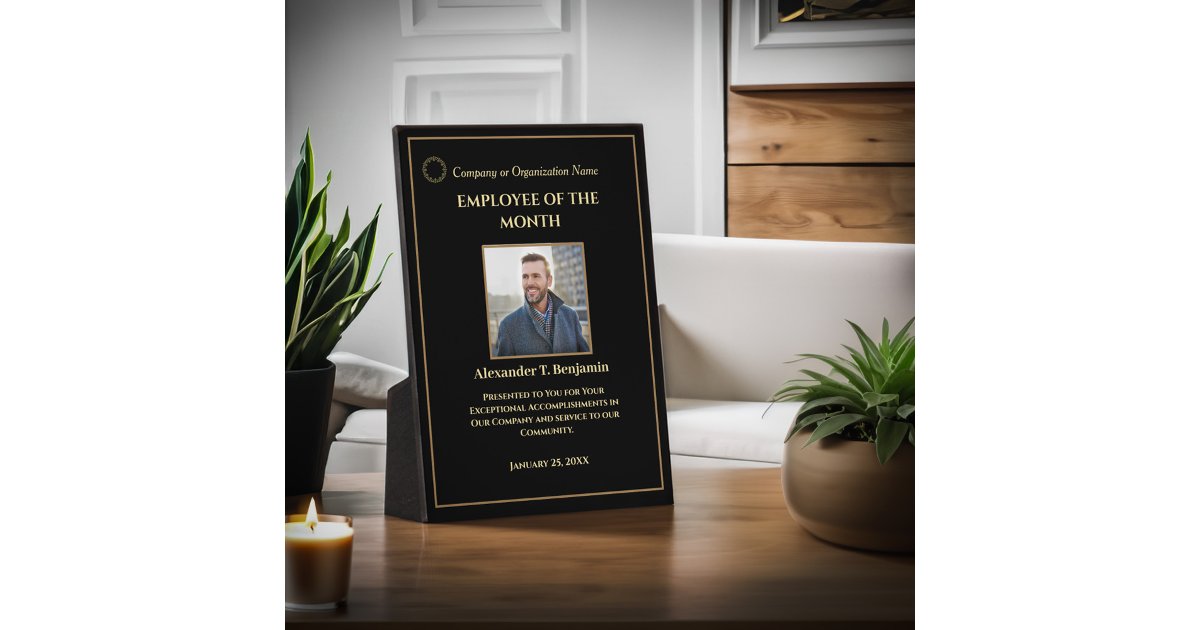 Custom Employee Awards Plaque Photo Personalize | Zazzle