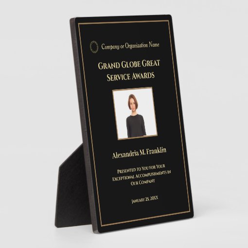 Custom Employee Awards Plaque Photo Personalize | Zazzle