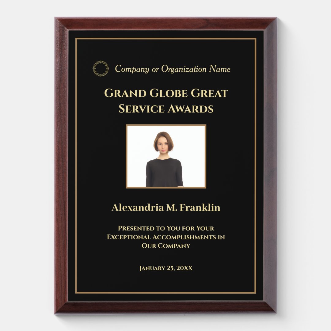 Custom Employee Awards Plaque Photo Personalize | Zazzle