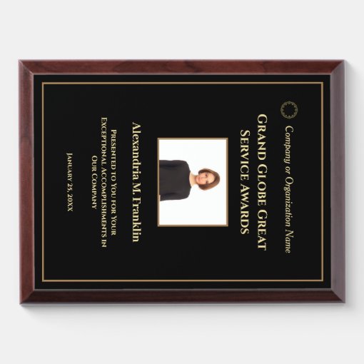 Custom Employee Awards Plaque Photo Personalize | Zazzle