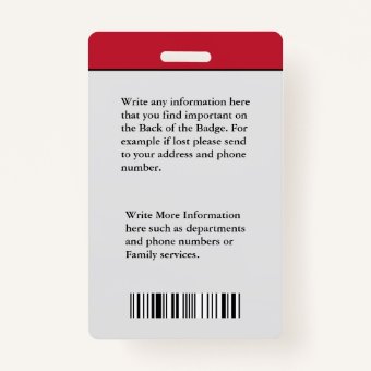 Custom Employee ID Card Photo Logo Bar Code Name Badge | Zazzle