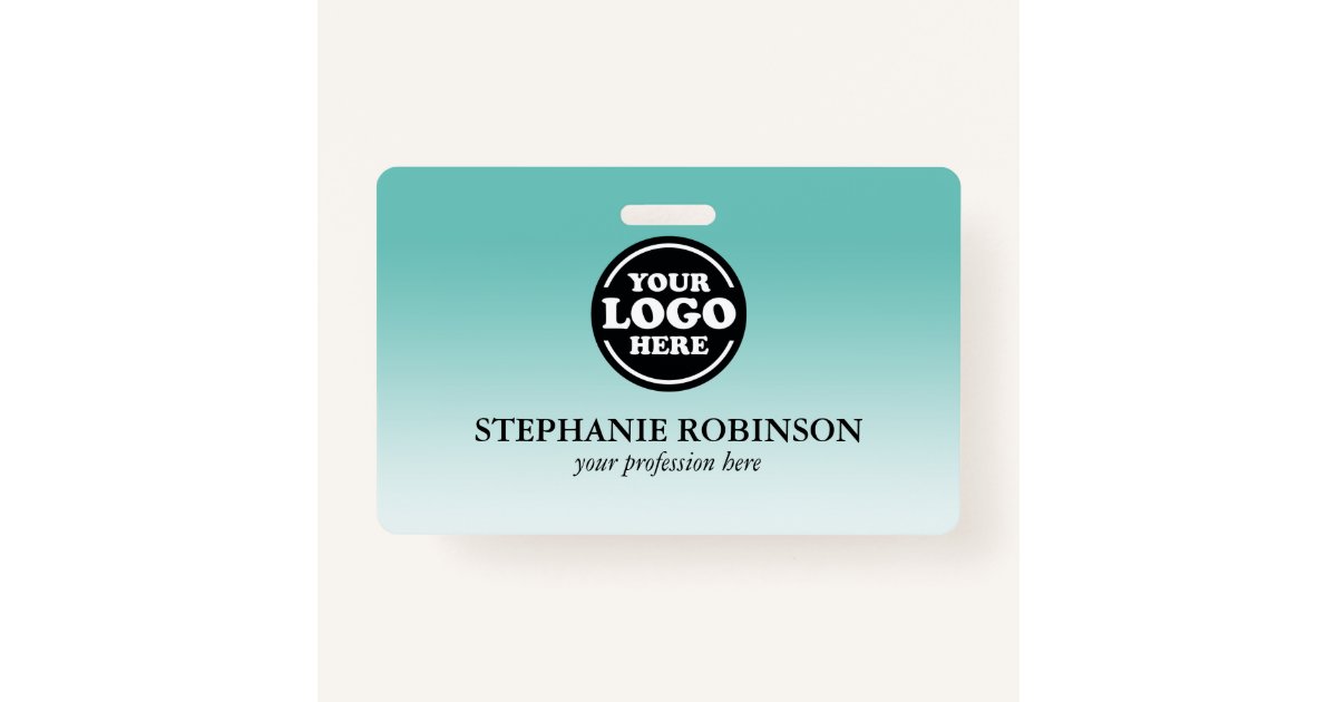 Custom Employee, Logo Name Badge | Custom Color | Zazzle