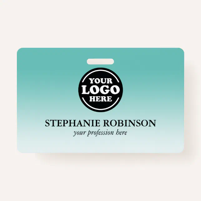 Custom Employee, Logo Name Badge | Custom Color | Zazzle