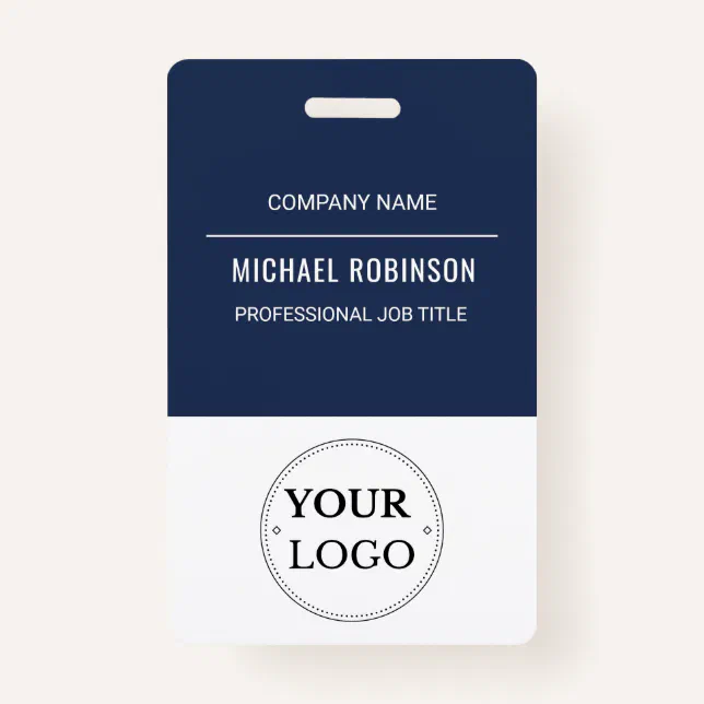 Custom Employee Name Corporate Logo Badge | Zazzle