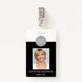 Custom Employee Name Logo Photo Corporate Work Badge | Zazzle