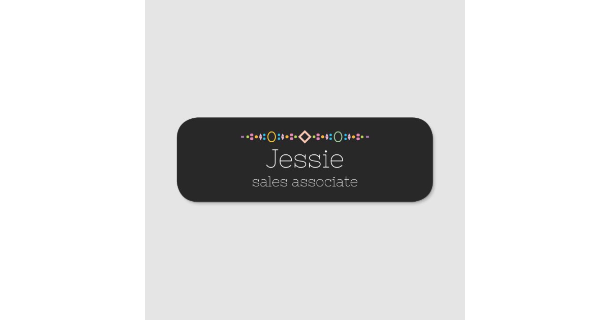 Custom Employee Name with Title Classic Name Tag | Zazzle