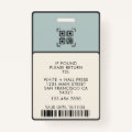 Custom Employee Pass Photo ID Logo Qr barcode Badge | Zazzle