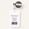 Custom Employee Photo Bar Code Logo Name Badge | Zazzle