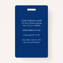 Custom Employee Photo Company Logo Modern Name Badge | Zazzle