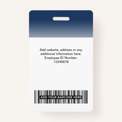 Custom Employee Photo Gradient Badge | Zazzle