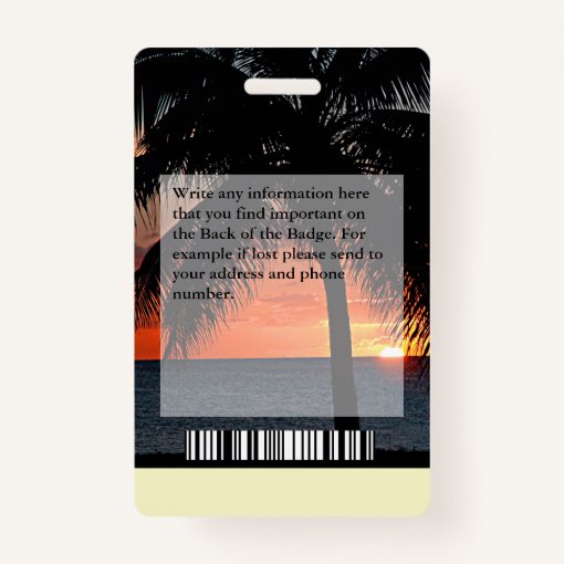 Custom Employee Photo Logo Bar Code Name Badge | Zazzle