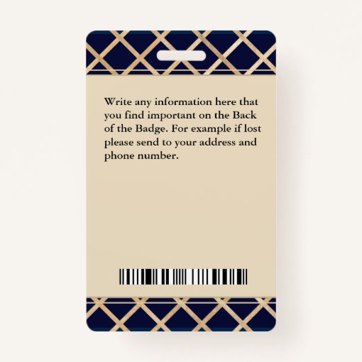 Custom Employee Photo Logo Bar Code Name Badge | Zazzle