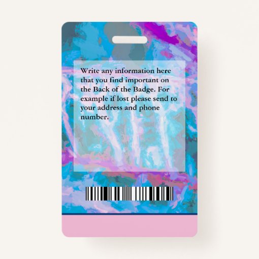 Custom Employee Photo Logo Bar Code Name Badge | Zazzle