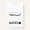 Custom Employee Photo Logo Bar Code Name Badge | Zazzle
