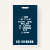 Custom Employee Photo Name Badge QR code Barcode | Zazzle