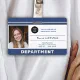 Custom employee photo QR code logo name ID Badge | Zazzle