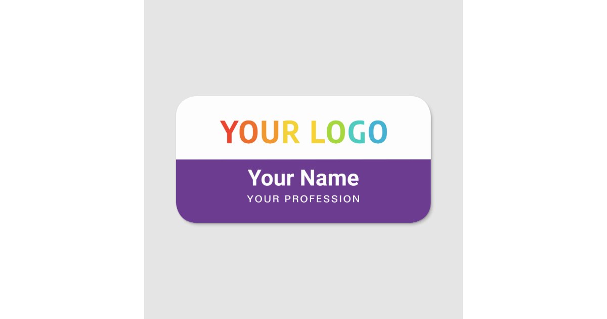 Custom Employee Pin Name Tag Or Magnetic With Logo Zazzle