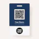 Custom Employee Qr Code Bar Code Logo Name Badge | Zazzle