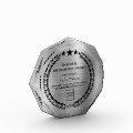 Custom Employee Recognition Trophy Silver Acrylic Award | Zazzle