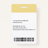 Custom Employee Staff Logo Barcode Name Photo ID Badge | Zazzle