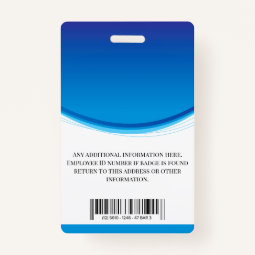 Custom Employee Staff Name Logo Barcode Photo ID Badge | Zazzle