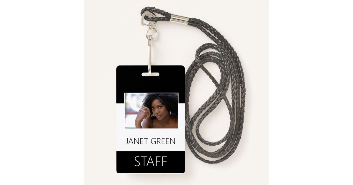 Custom Employee Staff Photo ID Company Badge | Zazzle