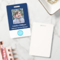 Custom Employee Staff Photo Name Logo Barcode ID Badge | Zazzle