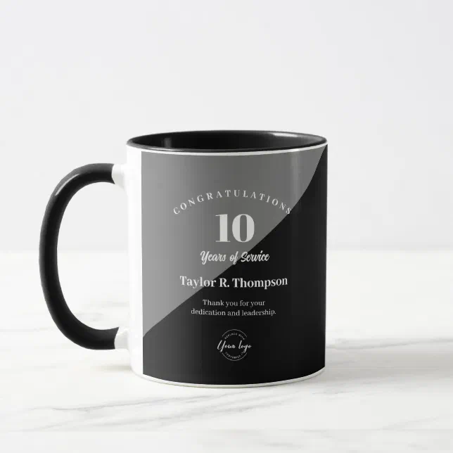 Custom Employee years of service recognition logo Mug | Zazzle