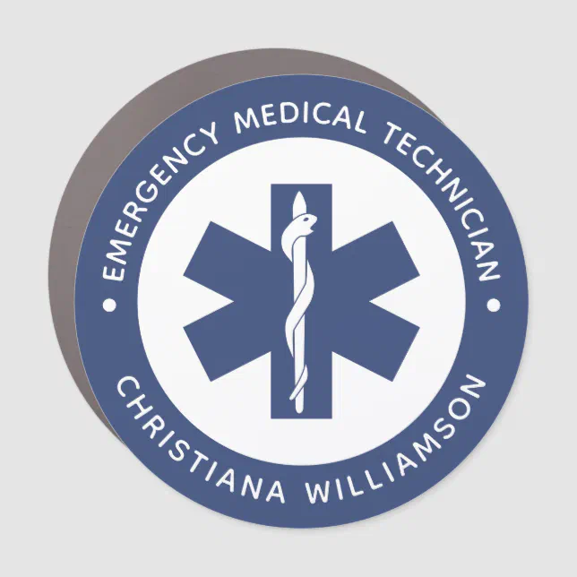 Custom EMT Symbol Emergency Medical Technician Car Magnet | Zazzle