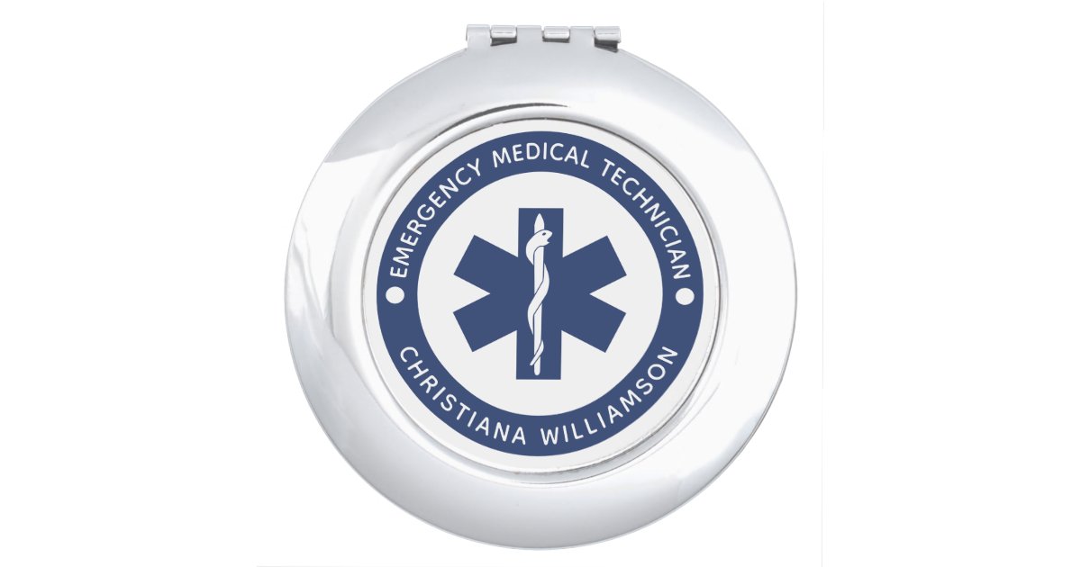 Custom EMT Symbol Emergency Medical Technician Compact Mirror | Zazzle