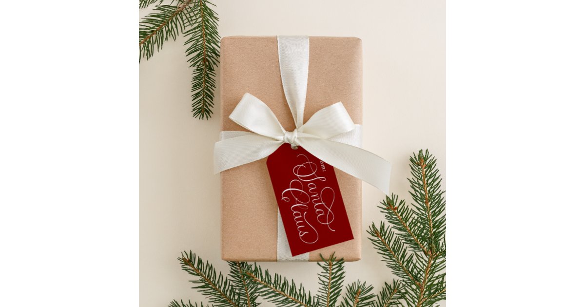 Custom Enchanting Santa Claus Christmas Gift Tags | Zazzle