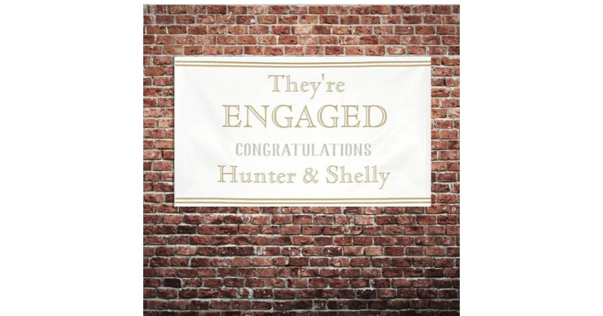 CUSTOM engagement banner | Zazzle
