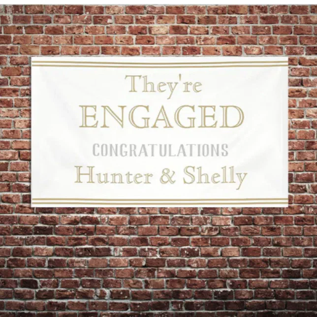 CUSTOM engagement banner | Zazzle