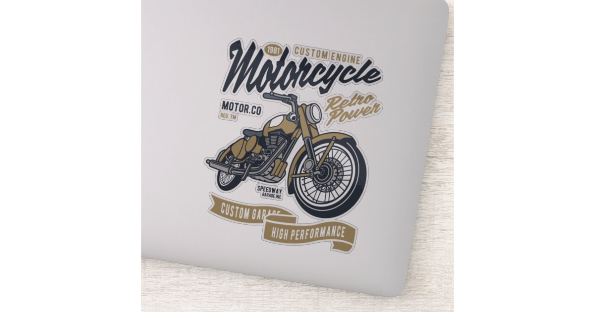 Custom engine motorcycle sticker | Zazzle