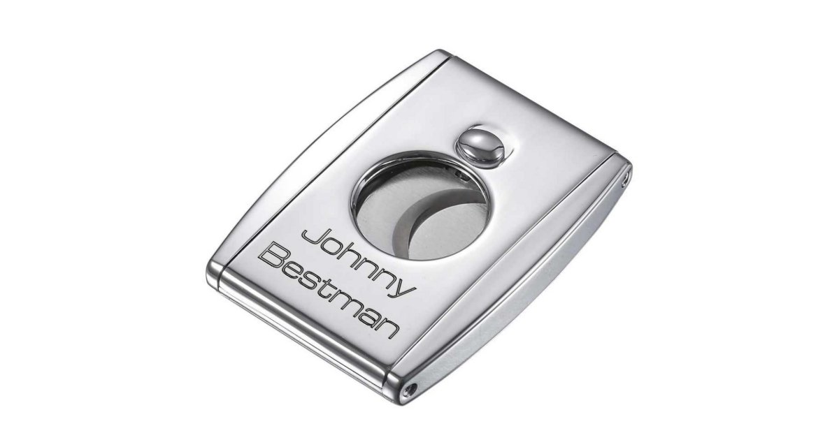 Custom Engraved Cigar Cutter with Mirror Finish | Zazzle