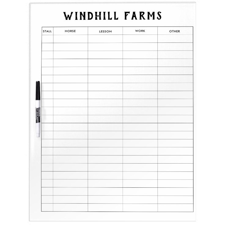 Custom Equestrian Horse Barn Stable Board | Zazzle