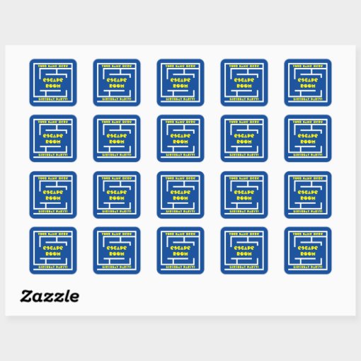 Custom Escape Room Birthday party stickers | Zazzle