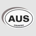 Custom European country code abbreviation oval Car Magnet | Zazzle