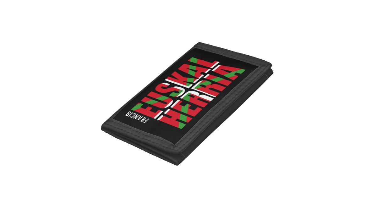 Custom, Euskal Herria forms Basque flag Ikurriña: Trifold Wallet | Zazzle