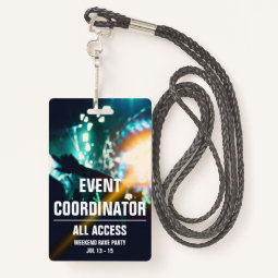 Custom Event Coordinator All Access Concert Pass Badge | Zazzle