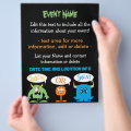 Custom Event Cute Halloween Monsters Flyer | Zazzle
