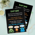 Custom Event Cute Halloween Monsters Flyer | Zazzle