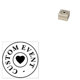 Custom Event Hand Stamp - Heart | Zazzle