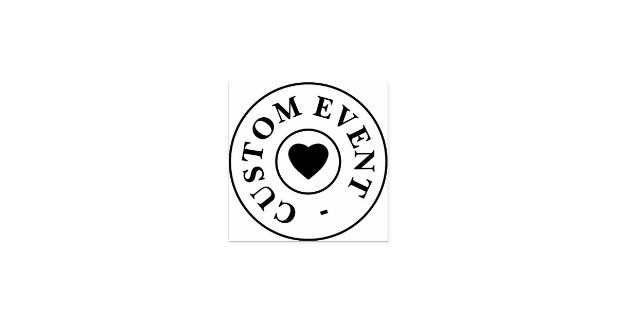Custom Event Hand Stamp - Heart | Zazzle