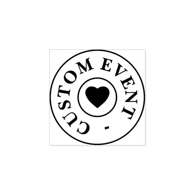 Custom Event Hand Stamp - Heart | Zazzle