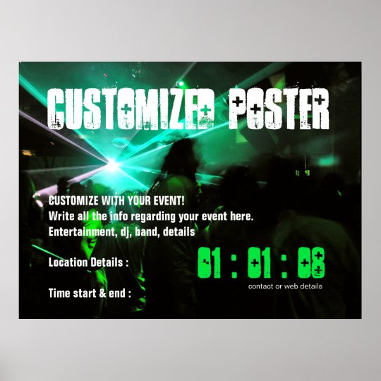 Custom EVENT Party Poster | Zazzle.com