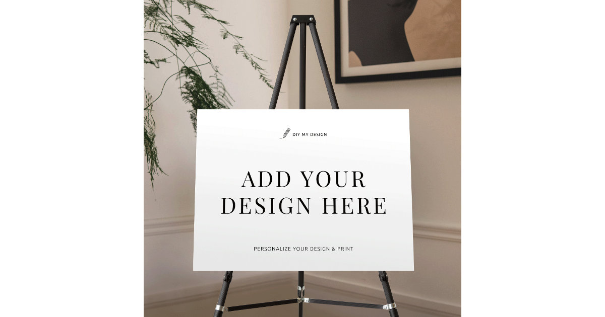 Custom Event Sign Printing 24x18" Easel Signage | Zazzle